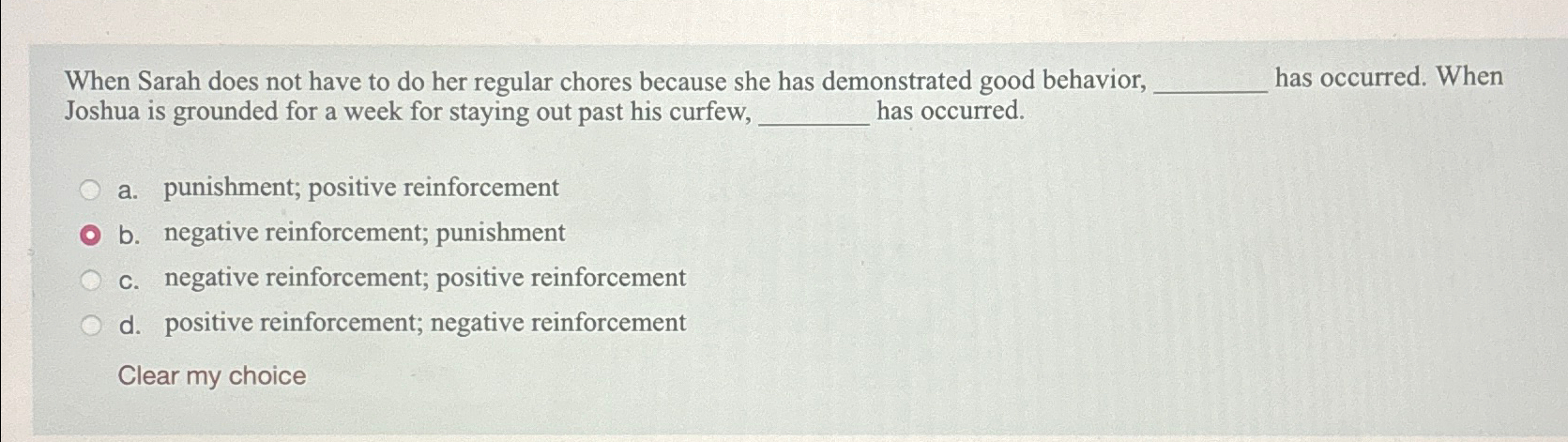 Solved When Sarah does not have to do her regular chores | Chegg.com