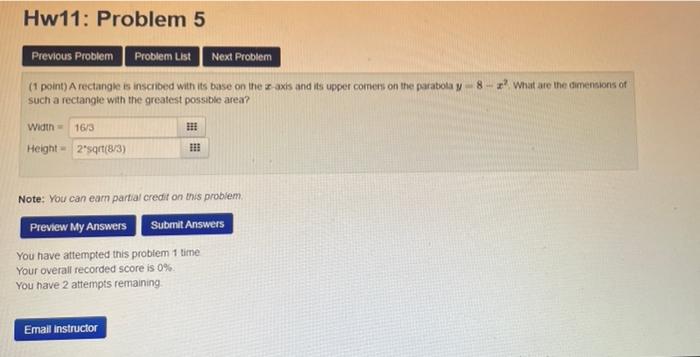 Solved Hw11: Problem 5 Previous Problem Problem List Next | Chegg.com