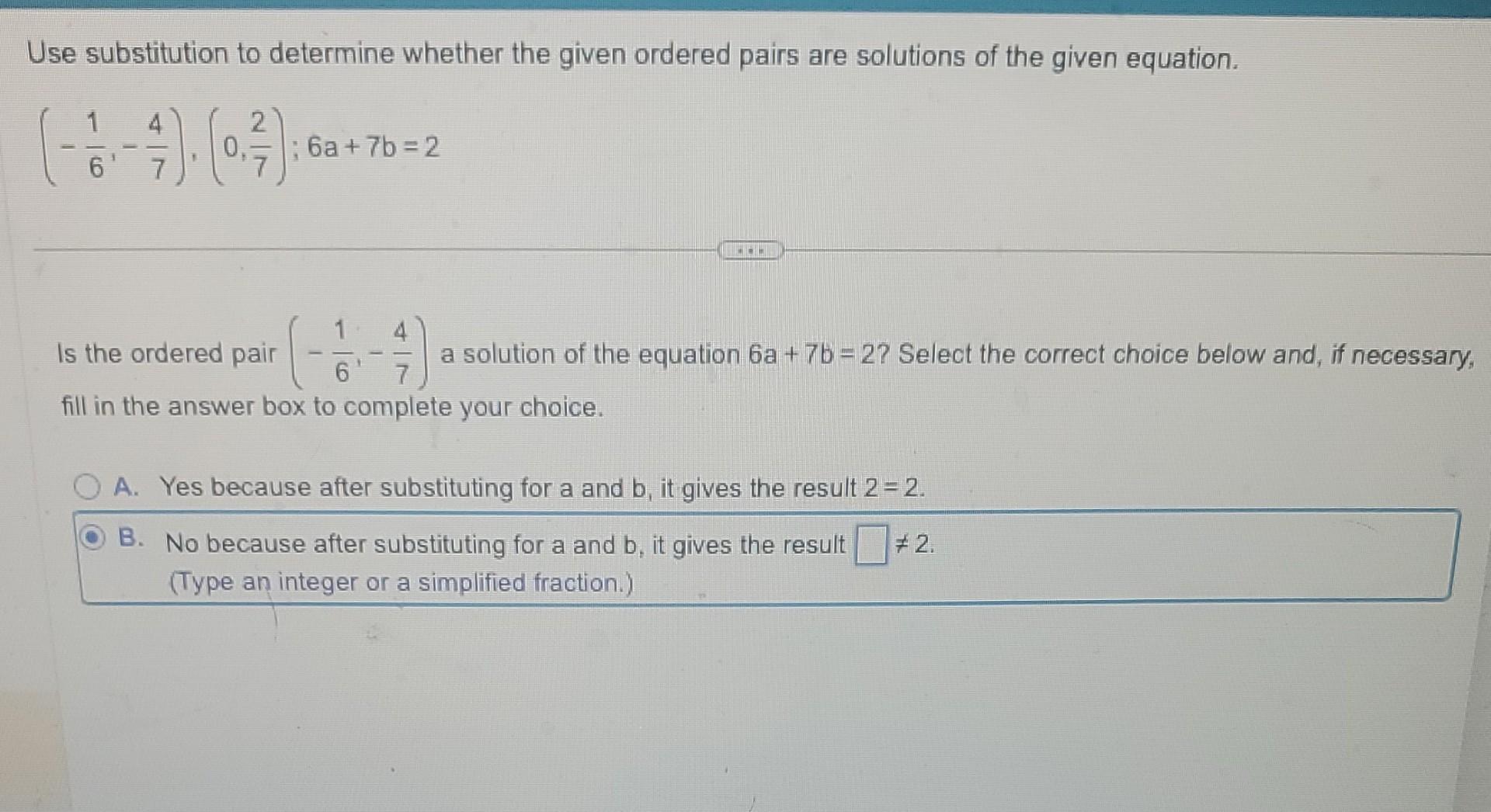 Solved Use substitution to determine whether the given | Chegg.com