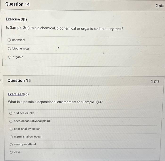 Solved Is Sample 3(e) this a chemical, biochemical or | Chegg.com
