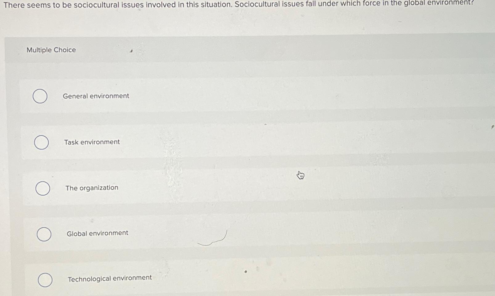 Solved There seems to be sociocultural issues involved in | Chegg.com