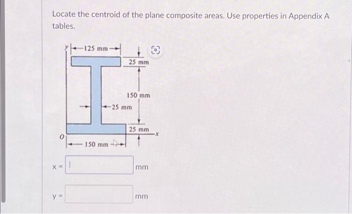 Solved Locate the centroid of the plane composite areas. Use | Chegg.com