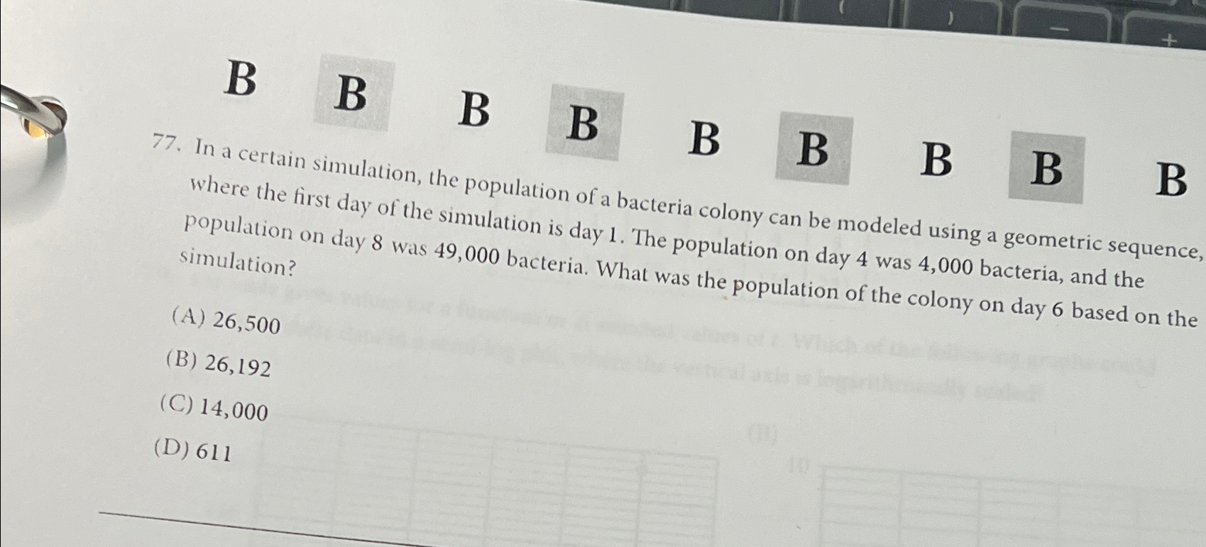 Solved BBBBBBBBBwhertain simulation, the population of a | Chegg.com