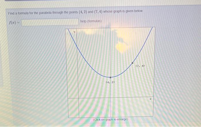 Solved Find a function whose graph is a parabola with vertex | Chegg.com