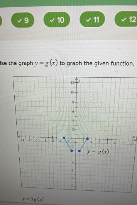 Solved se the graph y=g(x) to graph the given function. | Chegg.com