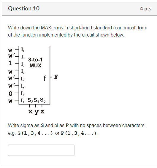 Solved Write down the MAXterms in short-hand standard | Chegg.com
