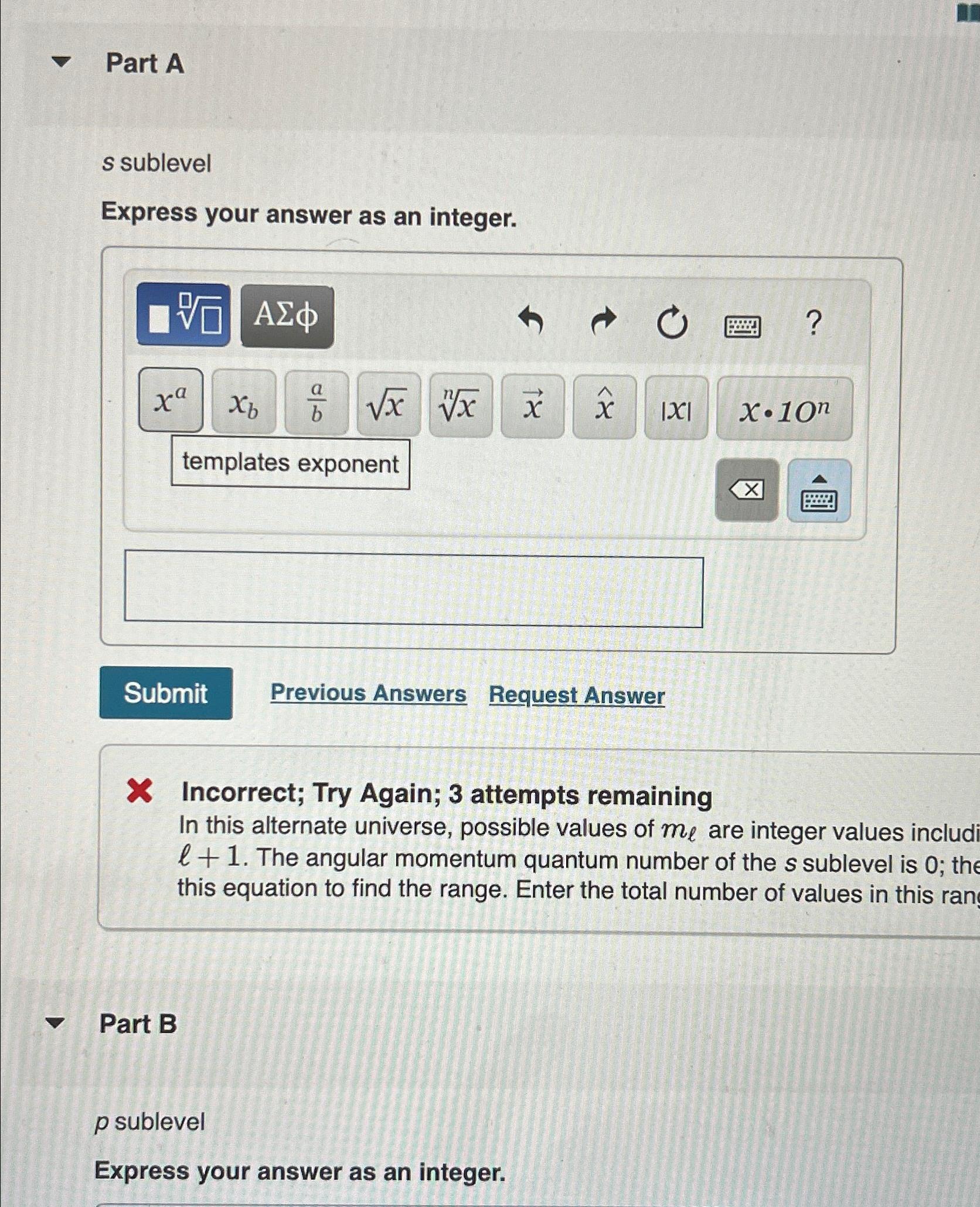 Solved Suppose that, in an alternate universe, the possible | Chegg.com