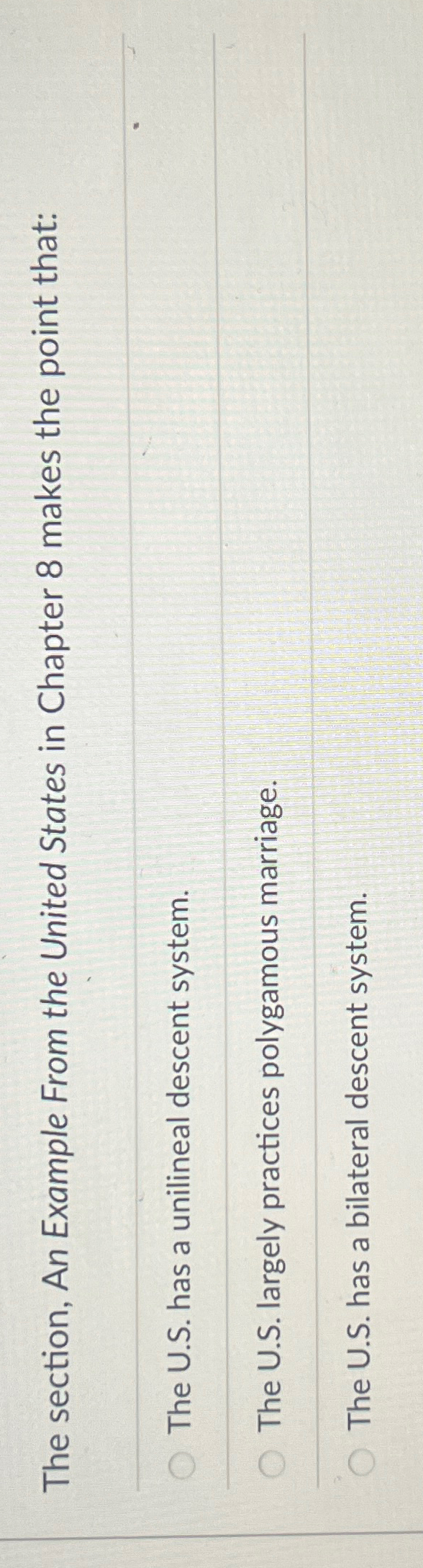 Solved The section, An Example From the United States in | Chegg.com
