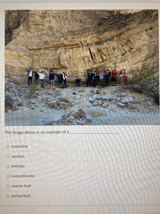 Solved The image above is an example of a monocline | Chegg.com