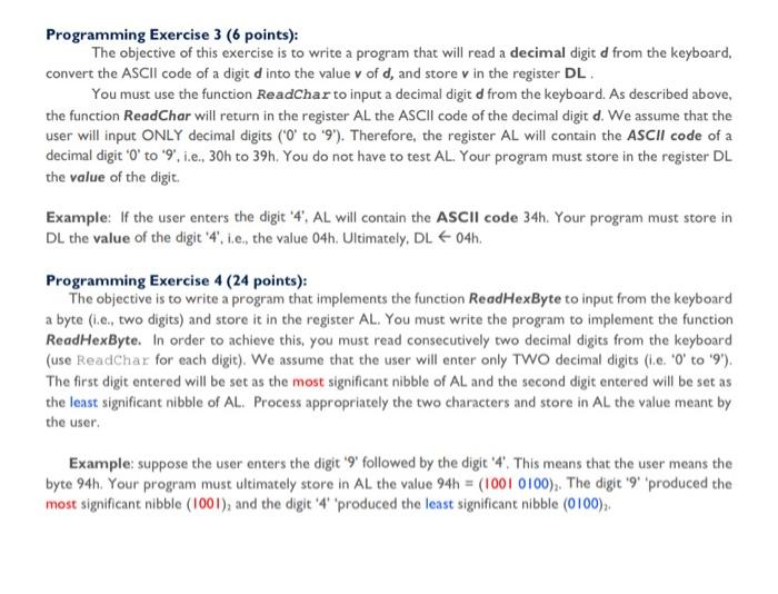 Solved Programming Exercise 3 (6 points): The objective of | Chegg.com Solved Programming Exercise 3 (6 points): The objective of | Chegg.com