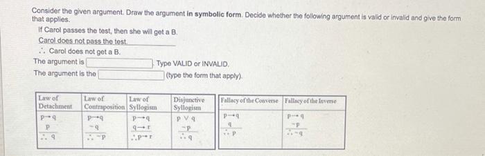 Solved Consider the given argument. Draw the argument in | Chegg.com