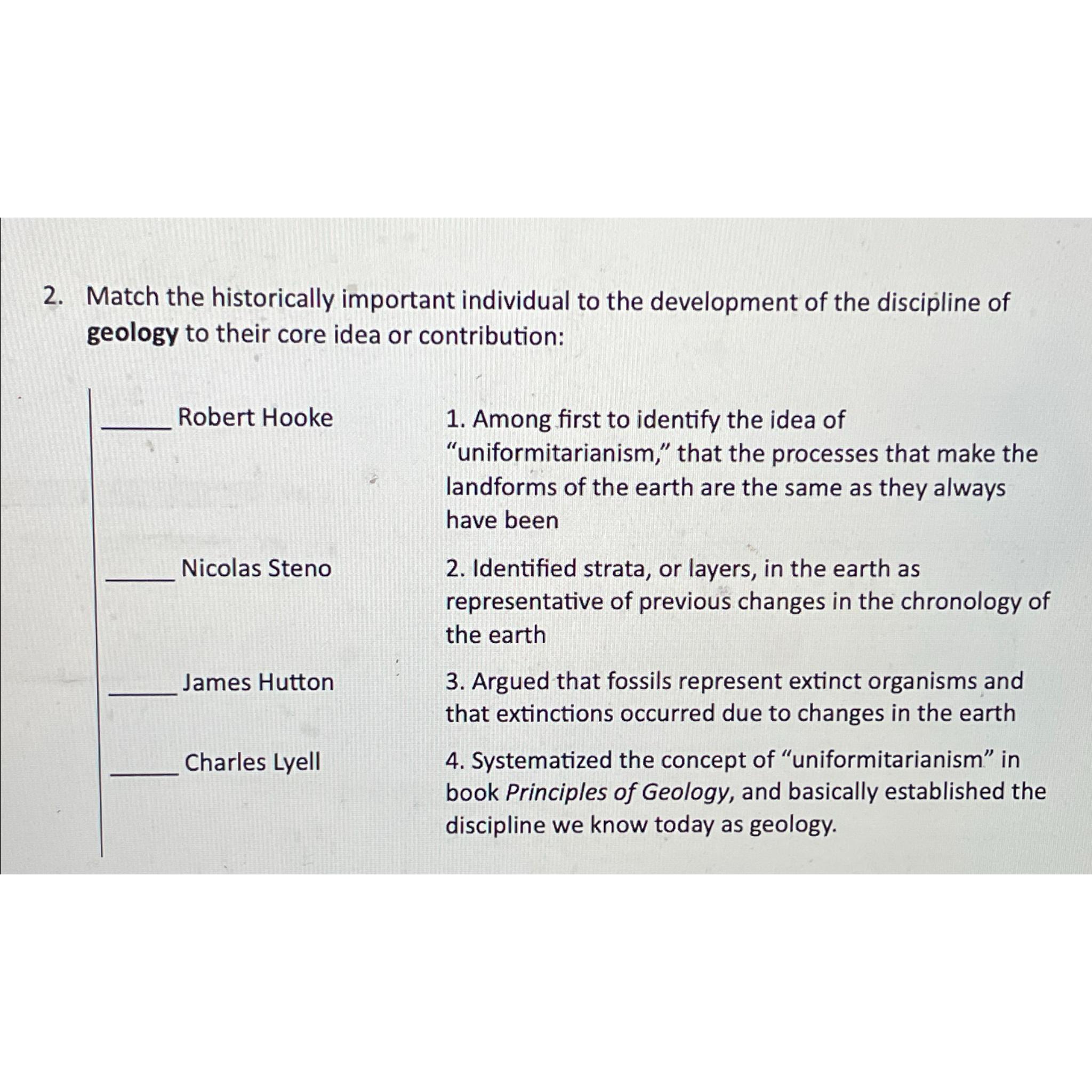 Solved Match the historically important individual to the | Chegg.com