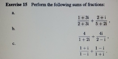 Solved Perform the following sums of | Chegg.com