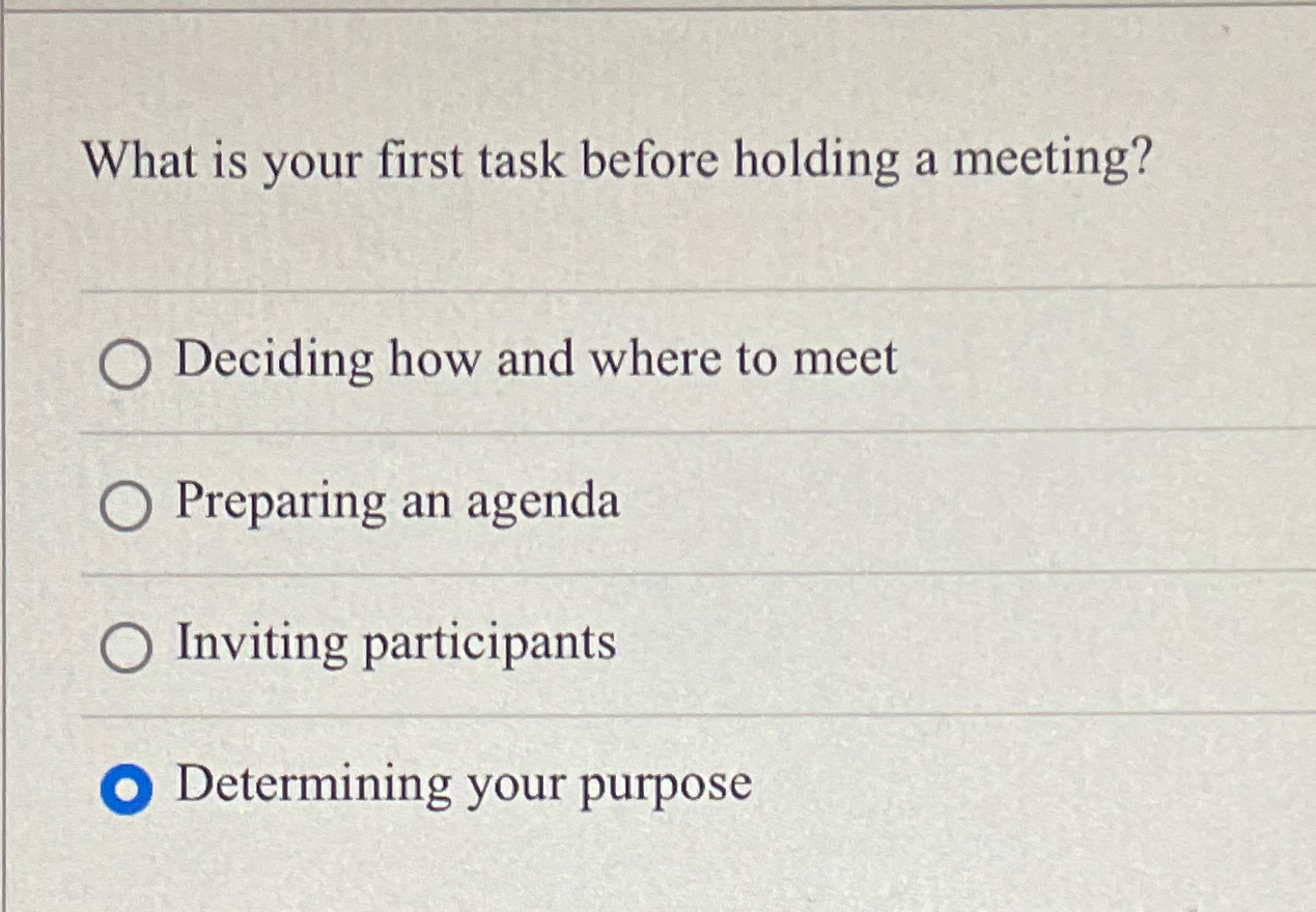 Solved What is your first task before holding a | Chegg.com