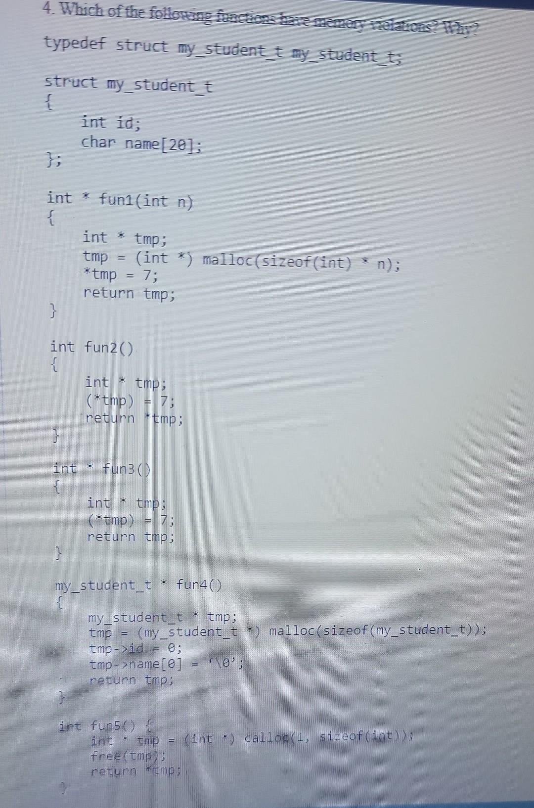 Solved Memory Worksheet You are designing a program that | Chegg.com