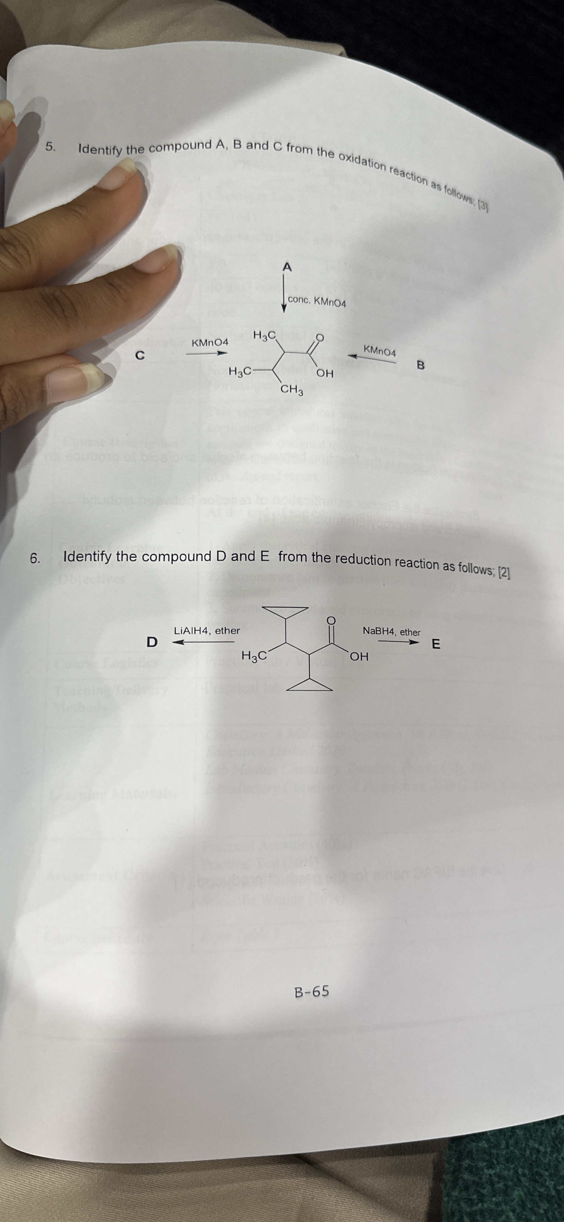 Solved Identify the compound A, ﻿B and C from the oxidation | Chegg.com