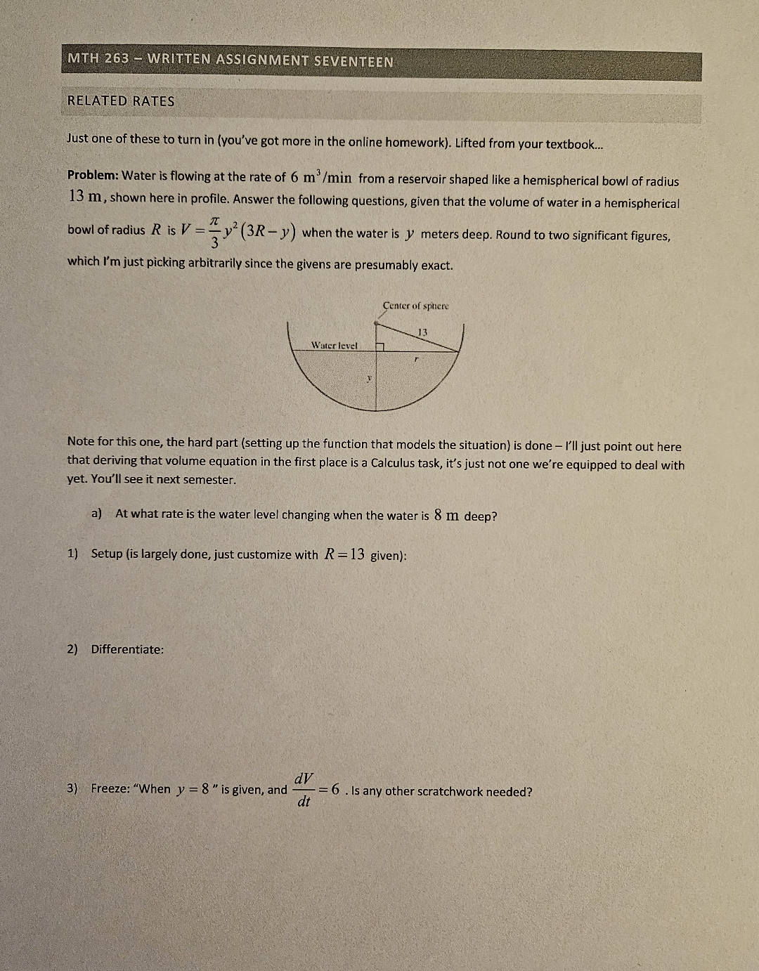 Solved MTH 263 - ﻿WRITTEN ASSIGNMENT SEVENTEENRELATED | Chegg.com