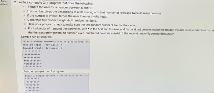 Solved Write a complete C++program that does the following: | Chegg.com