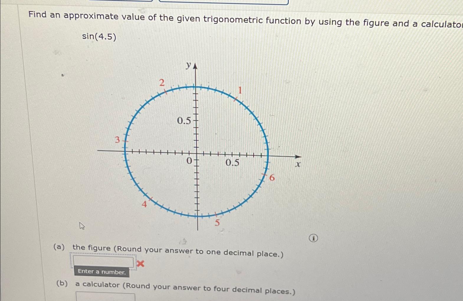 Solved Find an approximate value of the given trigonometric | Chegg.com