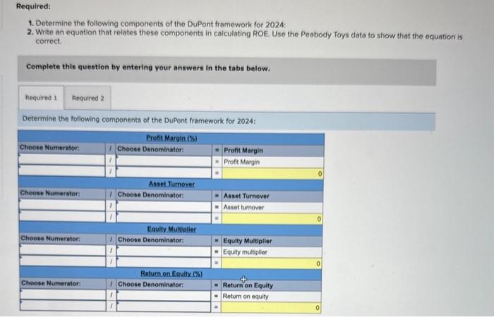 Solved Exercise 4-28 (Algo) DuPont analysis [LO4-10] The | Chegg.com