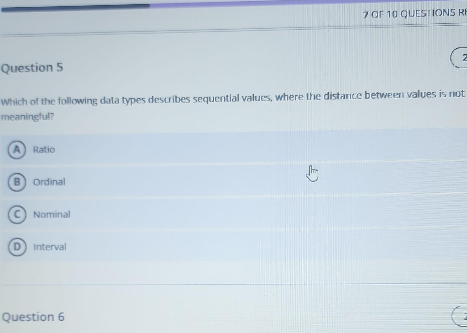 Solved Which of the following data types describes | Chegg.com