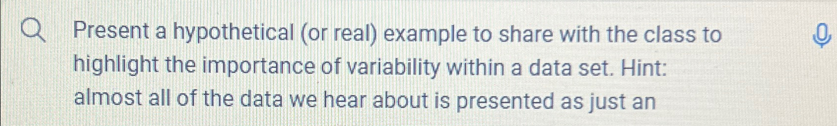 Solved Present a hypothetical (or real) ﻿example to share | Chegg.com