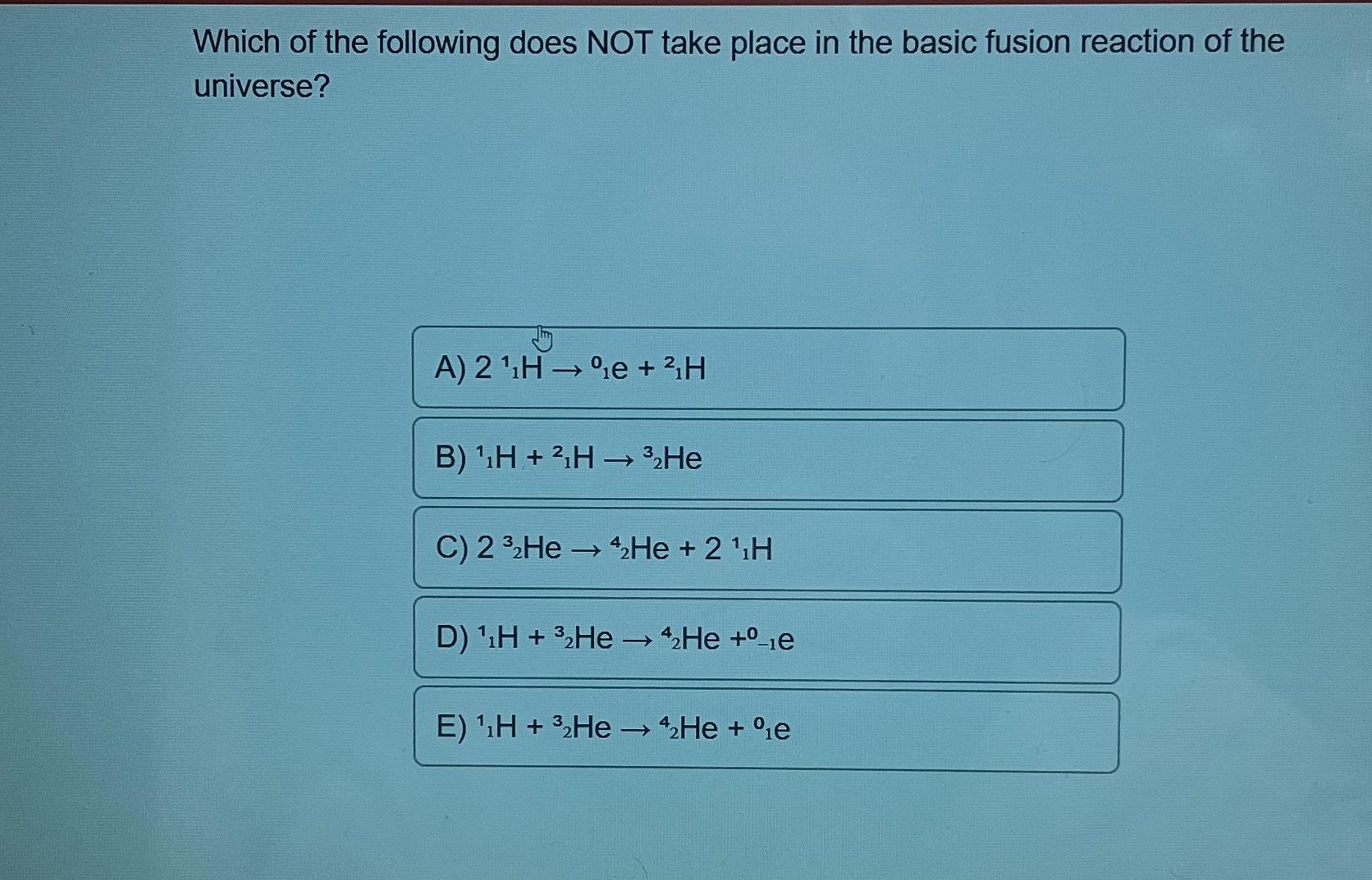 Solved Which of the following does NOT take place in the | Chegg.com