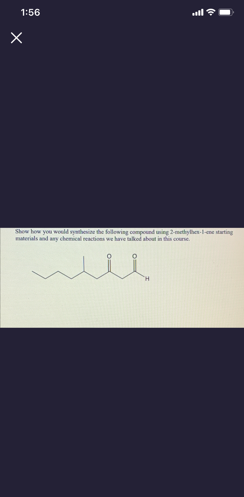 Solved Show how you would synthesize the following compound | Chegg.com