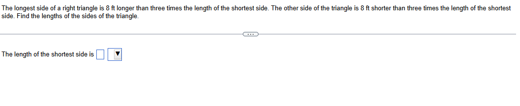 Solved The shortest side of a right triangle measures 20 | Chegg.com