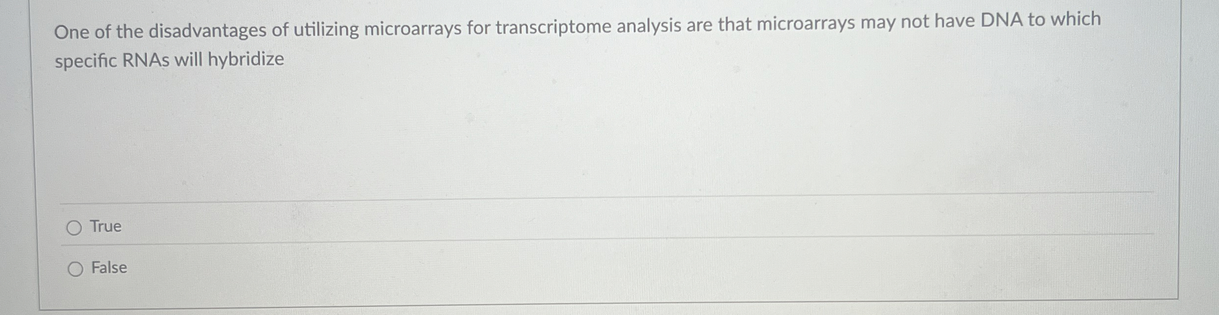 Solved One of the disadvantages of utilizing microarrays for | Chegg.com