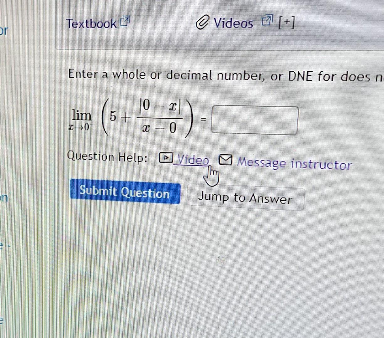 Solved enter a whole or decimal number , DNE for does not | Chegg.com
