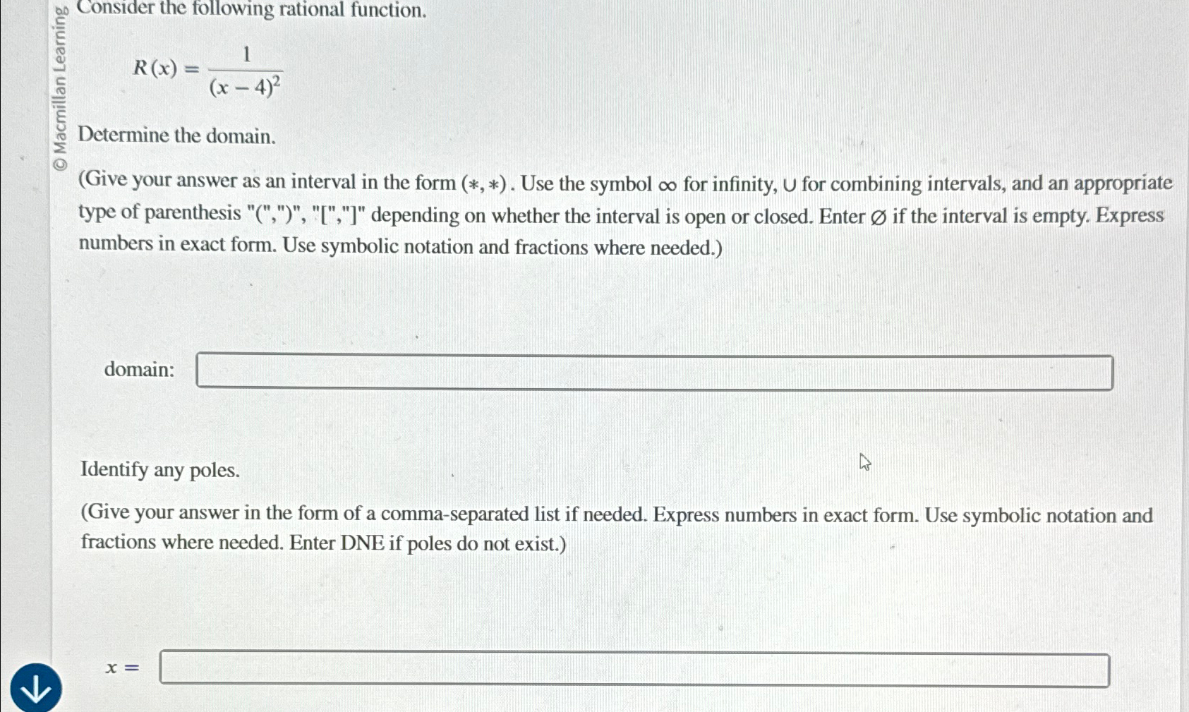 Solved Consider the following rational | Chegg.com