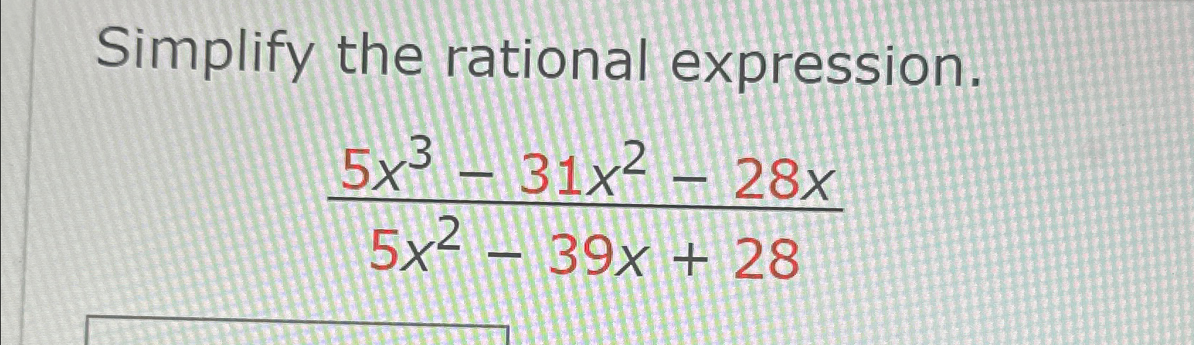 Solved Simplify the rational | Chegg.com