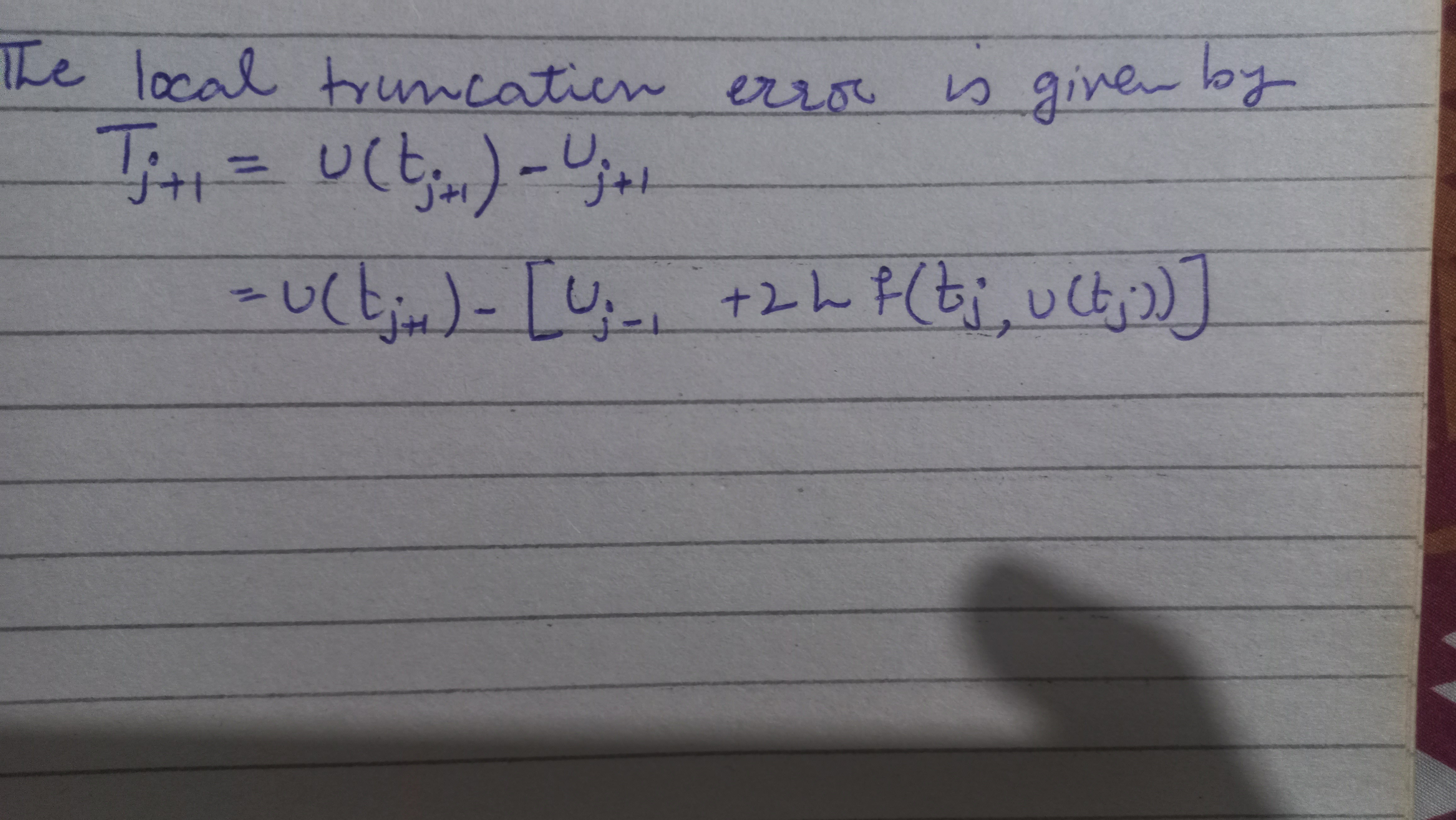 Solved The local truncation erros is ﻿given | Chegg.com