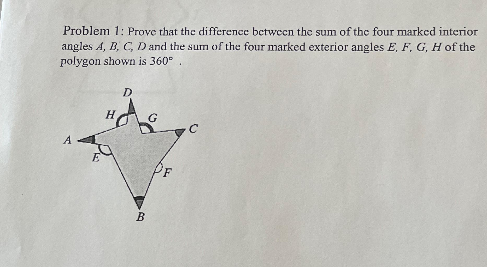 Solved Problem 1: Prove that the difference between the sum | Chegg.com