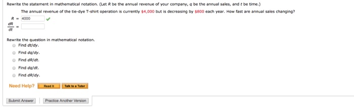 Solved Rewrite the statement in mathematical notation. (Let | Chegg.com