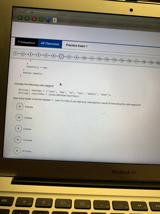 Solved College Board AP Classroom Practice Exam 1 O 0000 | Chegg.com