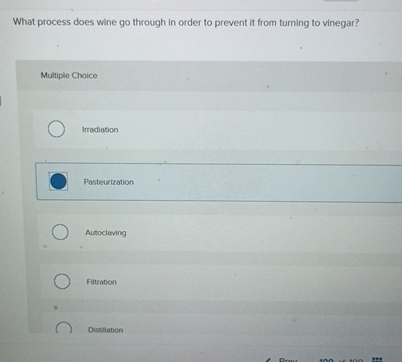 Solved What process does wine go through in order to prevent | Chegg.com