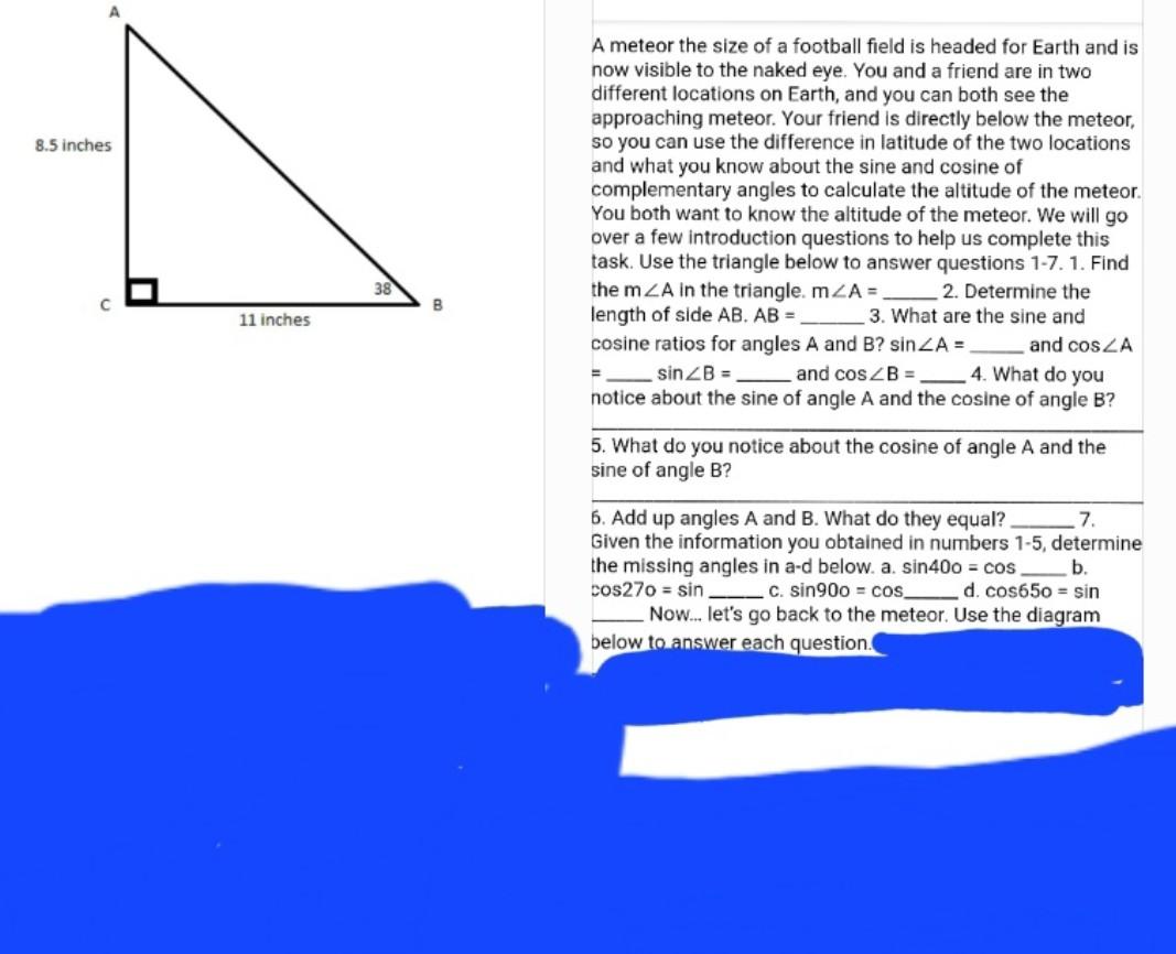 Solved A meteor the size of a football field is headed for | Chegg.com