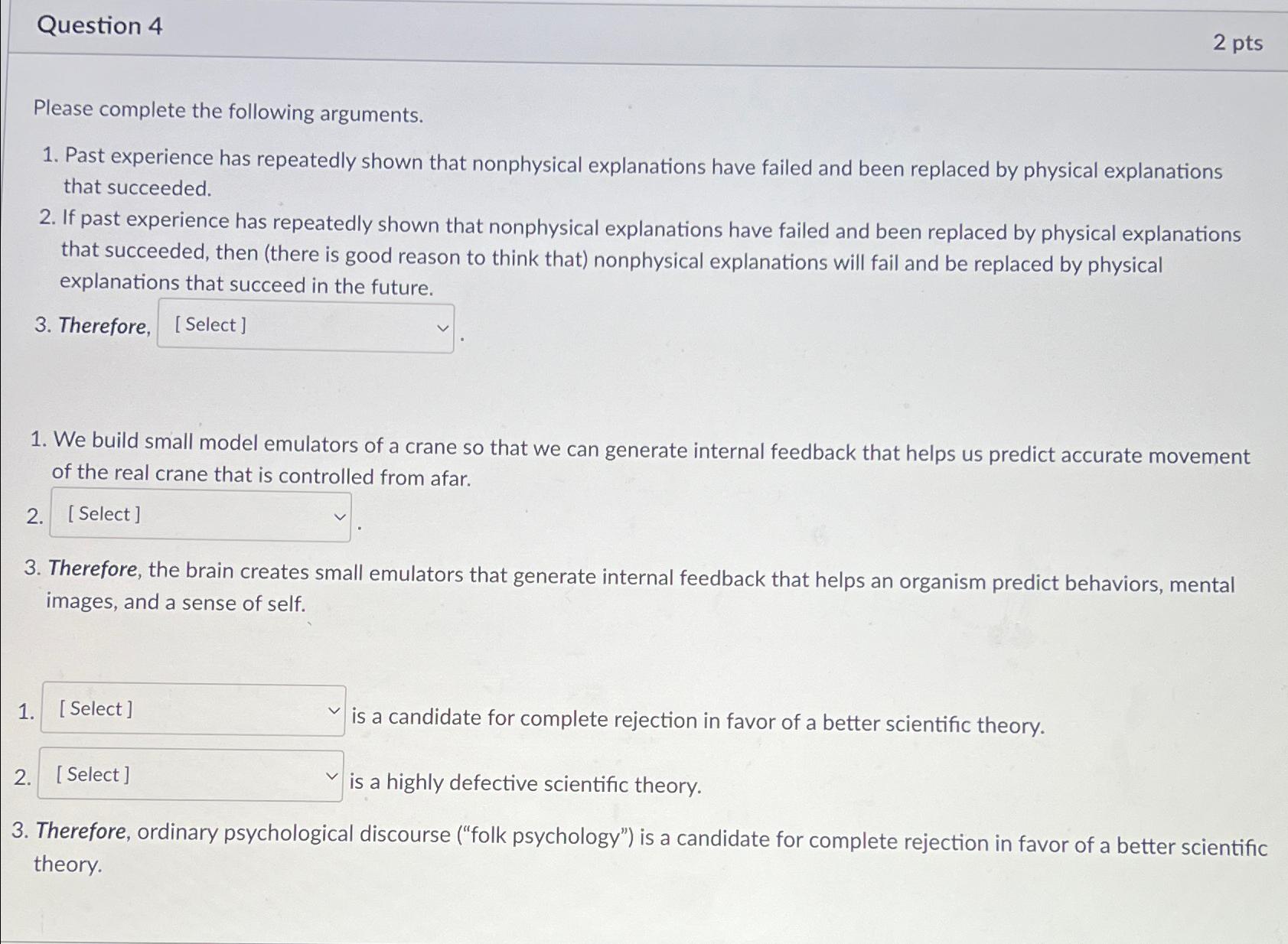 Solved Question 42 ﻿ptsPlease complete the following | Chegg.com