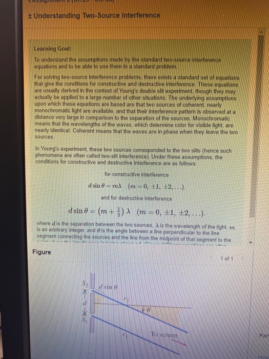 Solved Understanding Two-Source Interference Learning Goal: | Chegg.com