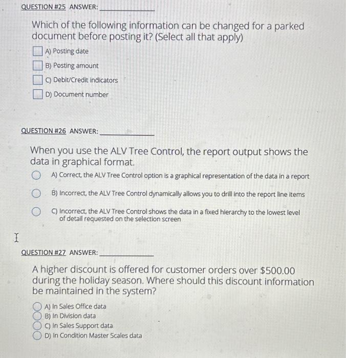 Solved Which of the following information can be changed for | Chegg.com
