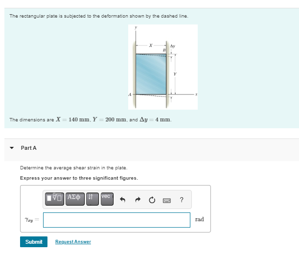 Solved The rectangular plate is subjected to the deformation | Chegg.com