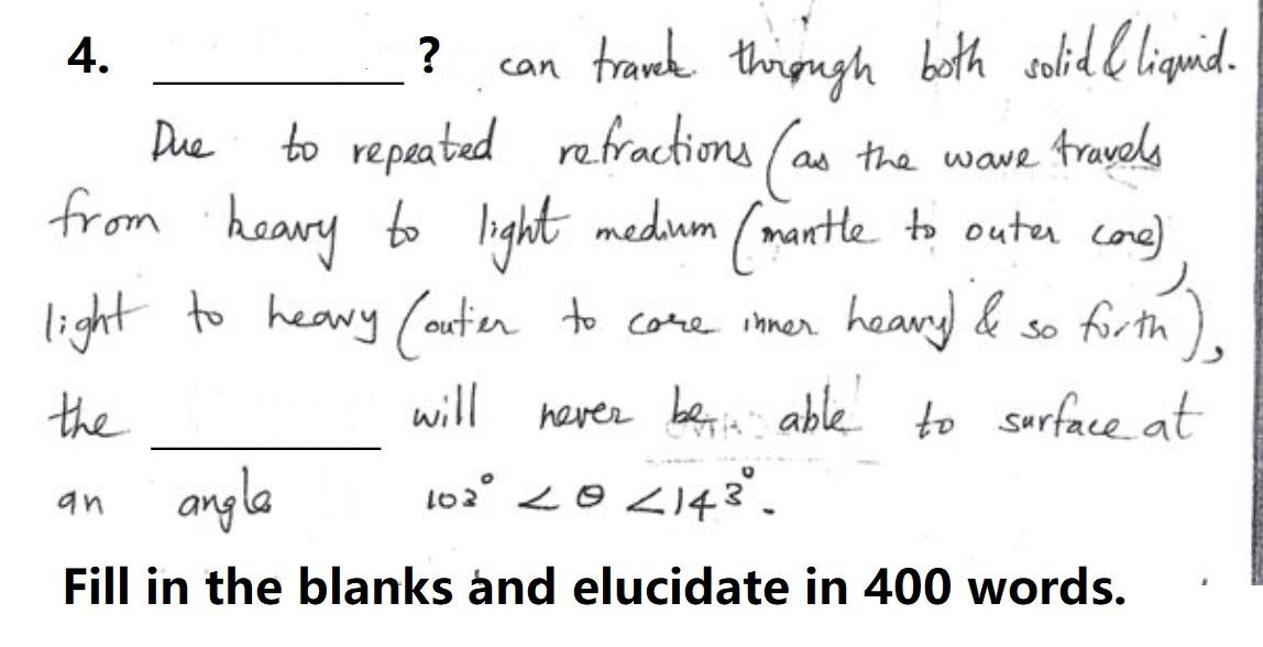 Solved 4. ? Due can travel through both solid & liquid- to | Chegg.com