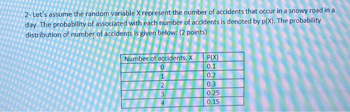 2- Let's assume the random variable X represent the | Chegg.com