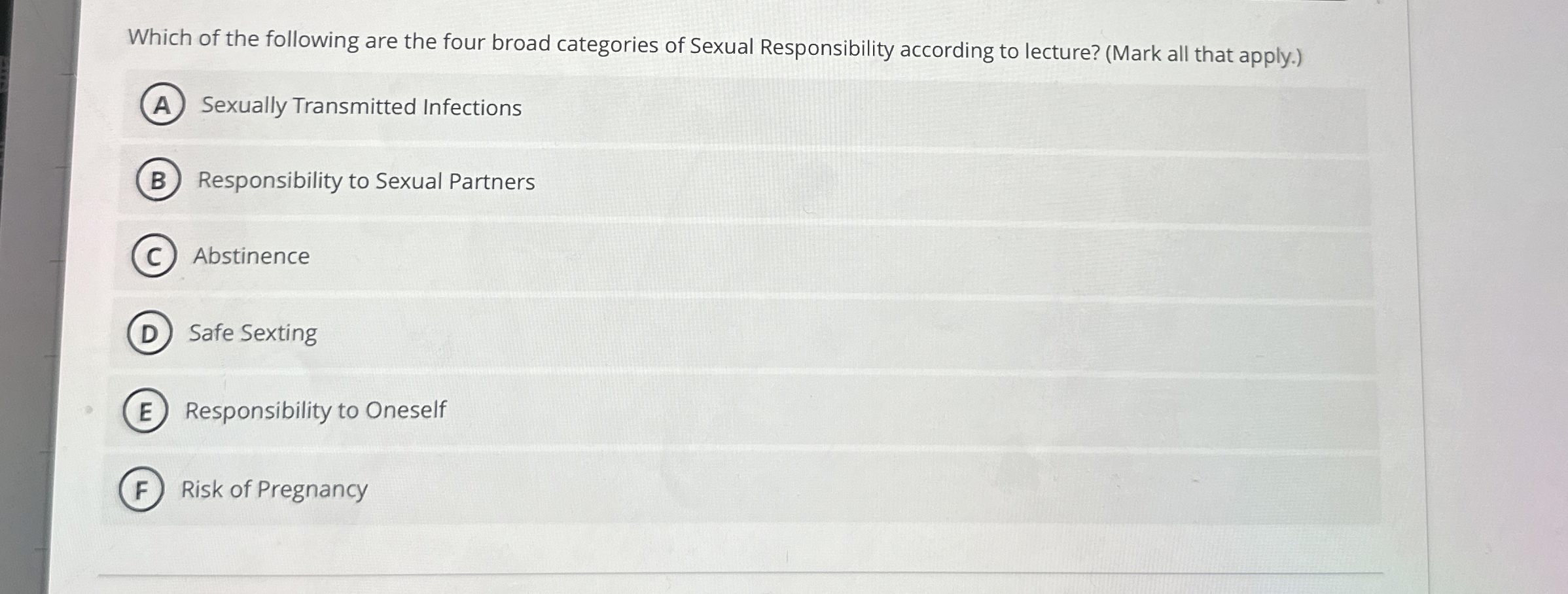Solved Which of the following are the four broad categories | Chegg.com