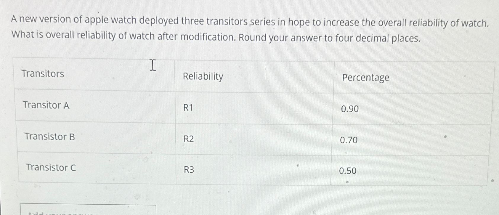 Solved A new version of apple watch deployed three | Chegg.com