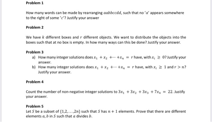 Solved Problem 1 How many words can be made by rearranging | Chegg.com
