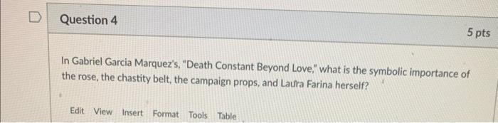 In Gabriel Garcia Marquez's, "Death Constant Beyond | Chegg.com