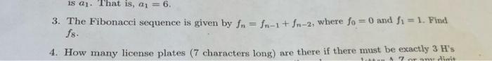 Solved 3. The Fibonacci sequence is given by fn=fn−1+fn−2, | Chegg.com
